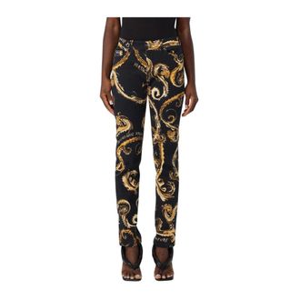 Versace Jeans Couture Femme, Jeans, Noir, Taille: W32 Jeans Slim à Imprimé Baroque