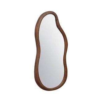 Sweeek Miroir Organique Austin en Bois dh&eacute;v&eacute;a. Couleur Noyer. 90 cm