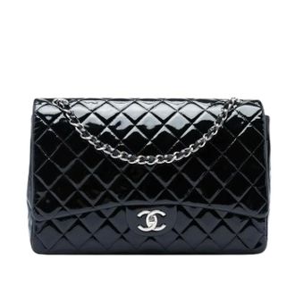 Chanel Pre-owned Vintage Quilted Patent Shoulder Bag - Femme - Pre-owned - Noir - Taille: ONE Size