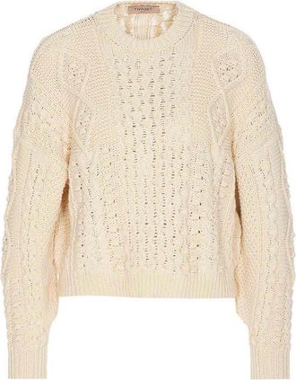 Twinset Rundhalspullover - Beige