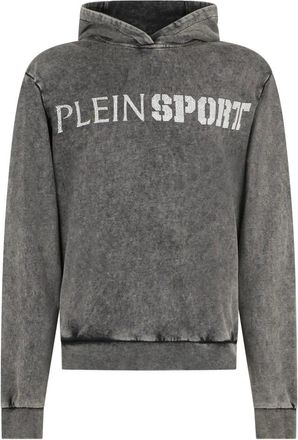 Plein Sport Homme, Sport, Noir, Taille: 3XL Washed Sweat &agrave; capuche Crackle Scratch