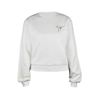 Giuseppe Zanotti Femme, Sweatshirts et sweats &agrave; capuche, Blanc, Taille: 44 FR SweaT-shirt Court