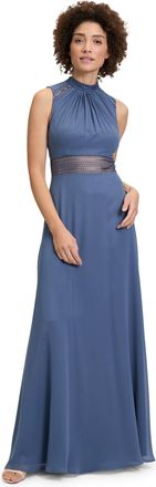 Vera Mont Damen Abendkleid, Farbe: Blue Stone, Size 36 EU