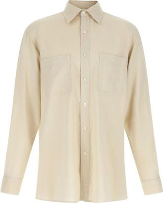 Cellar Door Homme, Chemises, Beige, Taille: M Paul Cotton Shirt