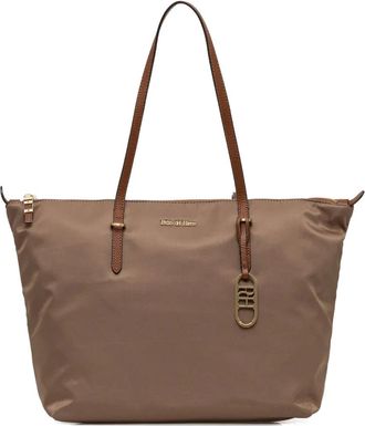 Pedro del Hierro logo-charm tote bag - Nude