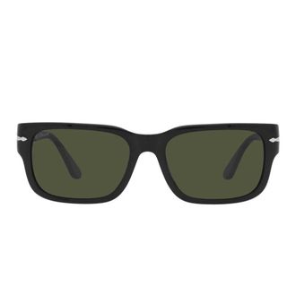 Persol unisex, Accessoires, Noir, Taille: 55 MM Lunettes de soleil rectangulaires en ac&eacute;tate