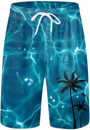 Generic Maillot de bain pour homme avec doublure en maille, poches short de plage, lilas, XXL