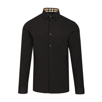 Burberry Stretch Cotton Shirt - - Shirts - Herren - Schwarzk - M