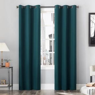 Sun Zero Sun Zero Cyrus Thermovorhang mit Ösen, 100% Verdunkelung, 101,6 x 160 cm, 1 Paar