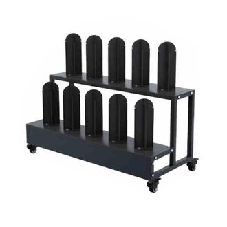 Generic Kommerzielles Stoffrollen-Aufbewahrungsregal, Textil-Stoffrollen-Pr&auml;sentationsregal, H&auml;lt 10/15 Rollen Mit R&auml;dern, for Tischdecken-/Tapeten-/Verpackun