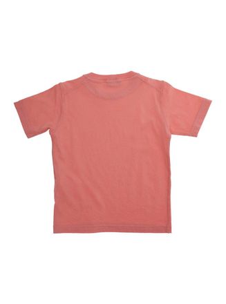 Stone Island Boys Crew Neck T-Shirt Pink Cotton T-Shirts And Polos