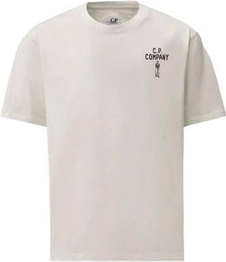 C.P. Company C.p. Company, Homme, Tops, Blanc, Taille: XL T-shirt 20Cmts174A