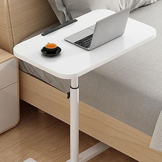 Generic Verstellbarer Betttisch mit Rollen | Zusammenklappbar, das als Laptopbett for Zuhause und Schlafzimmer dient | Schreibtisch mit Rolltablett und | H&ouml;he