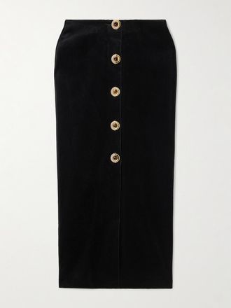 Blazé Milano Jealousy Sussex Maxirock Aus Baumwollsamt - Schwarz