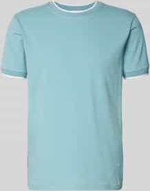 Manuel Ritz T-Shirt mit Rundhalsausschnitt und Kontraststreifen