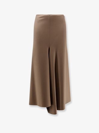 Nude Wool blend long skirt - NUDE - gender_Woman