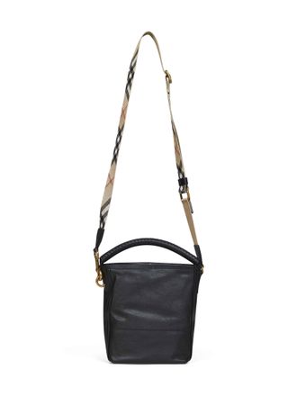 Burberry Check Bucket Bag - Black