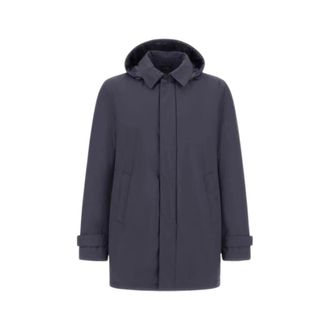 Herno Glatter mittlerer Steppmantel mit Kapuze - - Jackets - Herren - Blau - XL