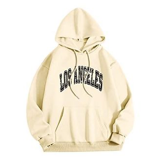 Generic Sweat &agrave; capuche &agrave; manches longues pour homme Los Angeles California University - L&eacute;ger - Vintage - Cordon de serrage - Haut tendance - Imprim&eacute; lettre 