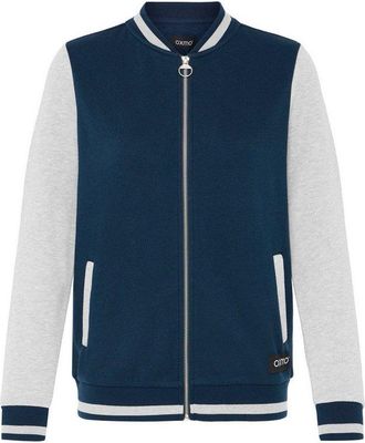 Oxmo Sweatjacke OXOnana L&auml;ssige Sweatjacke im College-Style