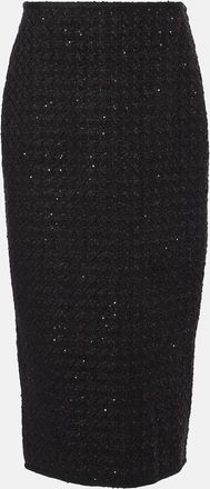 Rotate Maxirock aus Bouclé mit Pailletten