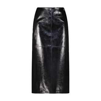 Sportmax Midirock Afa aus Lammleder