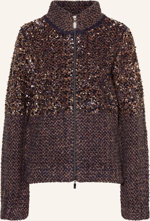 Monari Monari Strickjacke Mit Pailletten blau