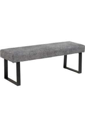 MID.YOU Mid.you Sitzbank, Dunkelgrau, Metall, Textil, 3-Sitzer, 140x49x47 cm, Esszimmer, B&auml;nke, Sitzb&auml;nke