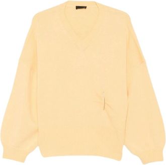Liu Jo V-Ausschnitt Strickware - - Knitwear - Damen - Gelb - S