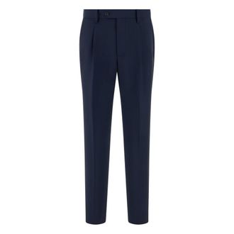 Boggi Milano Homme, Pantalons, Bleu, Taille: XS Pantalon en Laine et Mohair