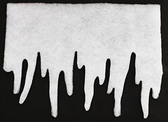 BM Metternich Bright Ideas K&uuml;nstliche Gef&auml;lschte Schnee-Eiszapfengirlande f&uuml;r festliche Bastelarbeiten, Schneedecke, Weihnachtskrippe, weiche Eiszapfengirlande, wei