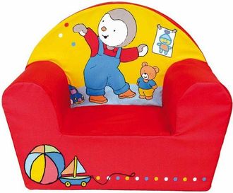 Les Tendances Fun-house TCHOUPI Kinderstuhl in Rot und Gelb