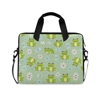 Alaza Sac pour ordinateur portable de 40,6 à 15,6 pouces, carlins et fleurs, sac pour ordinateur portable pour femme, homme, étudiant, travail, voyage, band