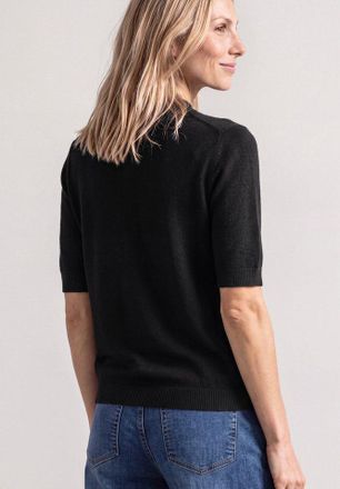 Street One Kurzarmpullover mit Stehkragen