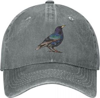 Generic Étourneau Européen Casquettes De Baseball Mode Denim Tissu Chapeaux Extérieur Réglable Kaquette Hip Hop Baseball Cowboy Chapeau pour Hommes Femmes Cad