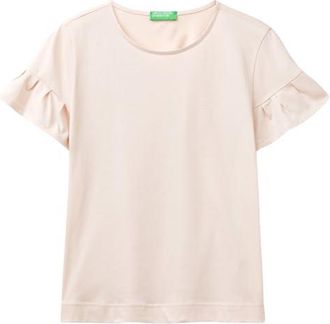 Benetton T- Shirt 3096d107t, Rose, Small Femme