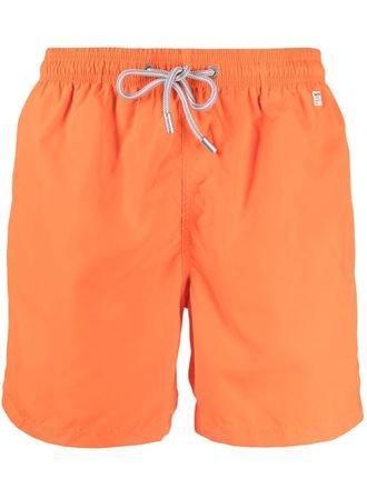 MC2 Saint Barth short de bain &agrave; patch logo - Orange