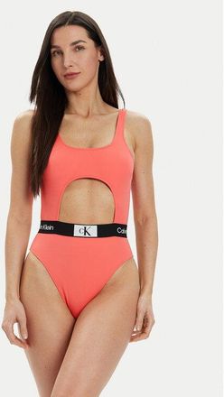 Calvin Klein Swimwear Badeanzug KW0KW02357 Korallenfarben