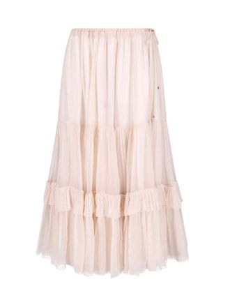 Chlo&eacute; Maxi Skirt In Silk Mousseline