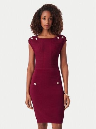 Guess Strickkleid W6YK34 Z0969 Dunkelrot Slim Fit