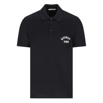 Givenchy Polohemd mit Logo - - Tops - Herren - Schwarzk - XL