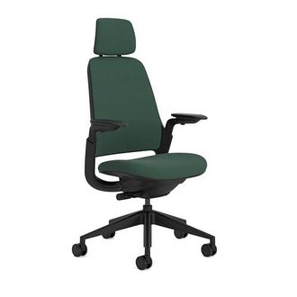 Steelcase Series 1 Ergonomischer B&uuml;rostuhl mit LiveBack Lumbalst&uuml;tze, 4D-Armlehnen, anpassbarer Kopfst&uuml;tze Tiefer Wald