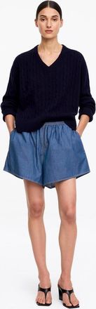 Arket Pull-on-Shorts Aus Denim -Blau
