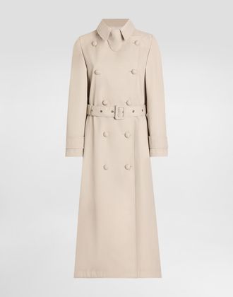 Dolce & Gabbana Trenchcoat Aus Baumwolldrillich - Frau Mäntel Und Jacken Beige 42