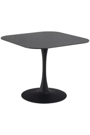 MID.YOU Mid.you Esstisch, Schwarz, Metall, Keramik, quadratisch, S&auml;ule, rund, 90x75x90 cm, Esszimmer, Tische, Esstische, Esstische quadratisch