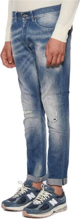 Dondup Homme, Jeans, Bleu, Taille: W30 Distressed Denim Jeans