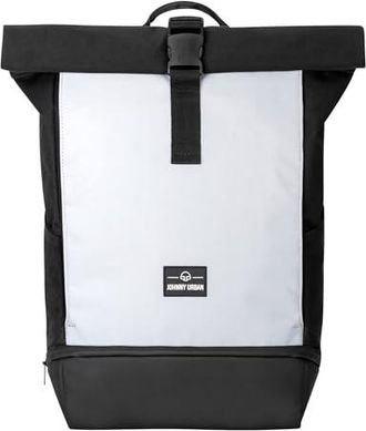 Johnny Urban Sac à Dos Roll Top Femmes & Hommes Noir Réfléchissant - Allen Medium Reflective - Backpack pour lÉcole, lUniversité - Compartiment Ordinateur Portable