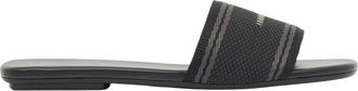 A|X Armani Exchange Femme, Chaussures, Noir, Taille: 39 EU Rounded Square-Form Slider