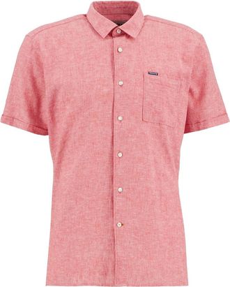 Barbour Kurzarmhemd aus Leinen und Baumwolle, Regular Fit in