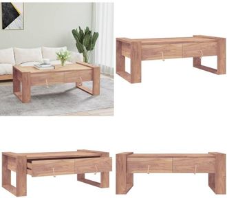 vidaXL Vidaxl - Table basse 110x60x40 cm Bois de teck massif - Table Basse - Meuble Tv - Table Dappoint - Bois De Teck - Mobilier Colonial - Home & Living